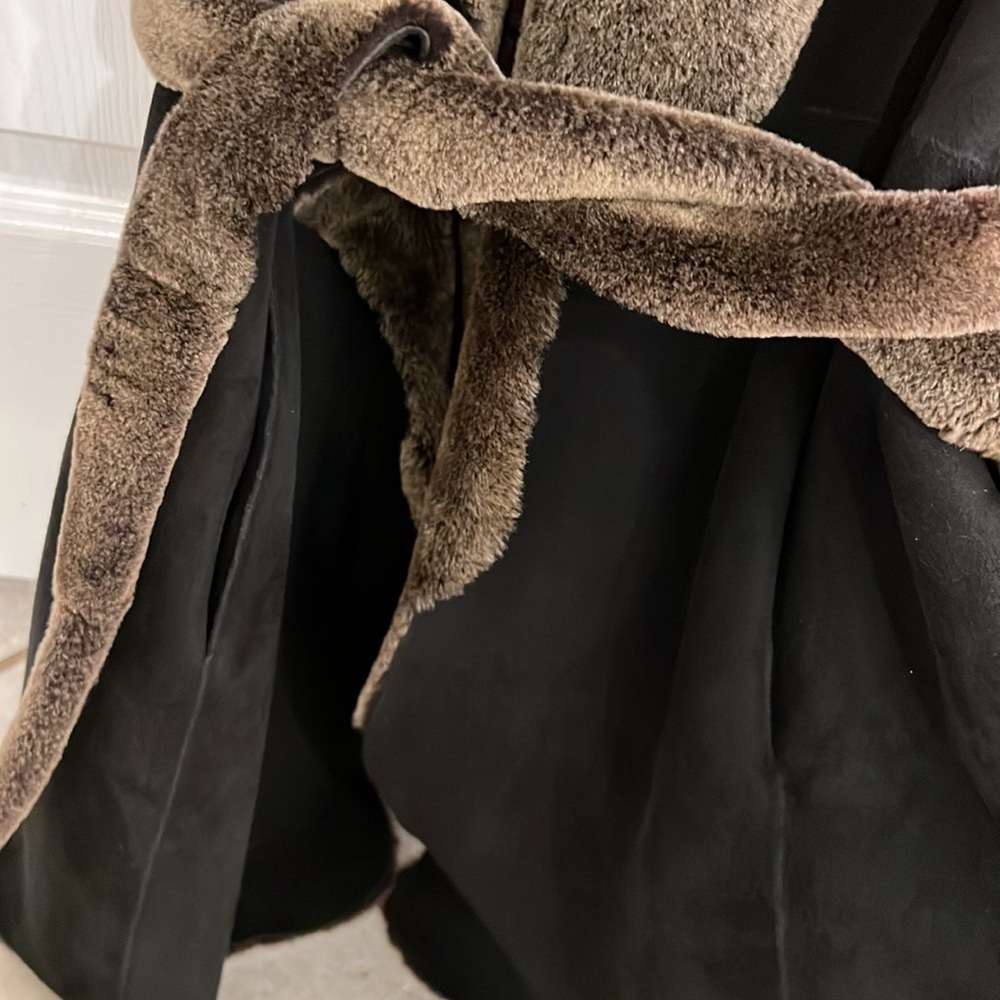 Genuine Shearling Robe Coat - Gem